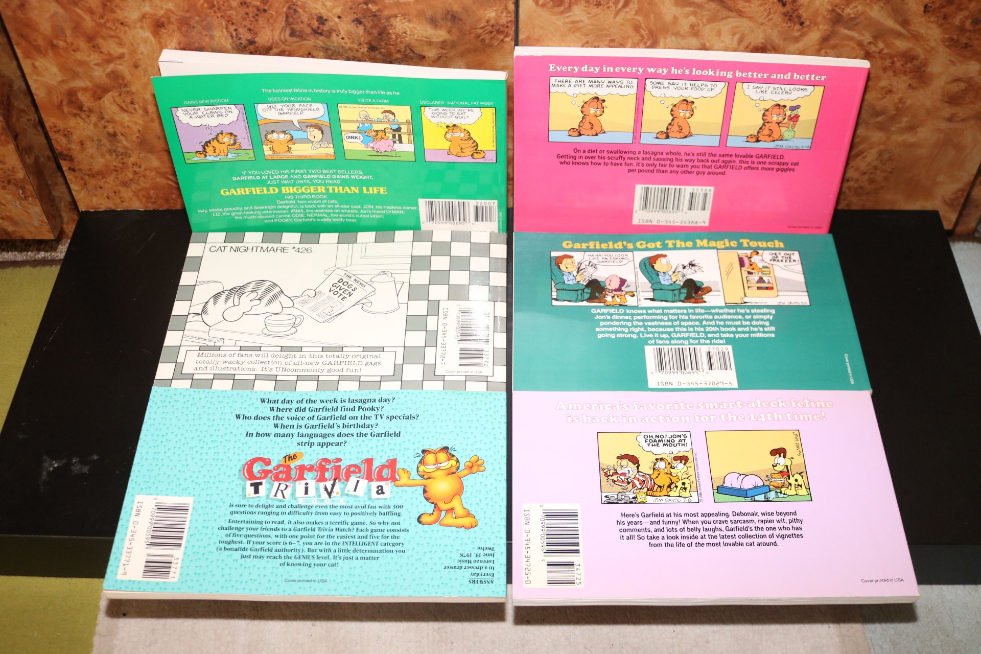 Garfield Book Lot From the 1980s Comic Book Strip Cat Cartoon Padlock ...