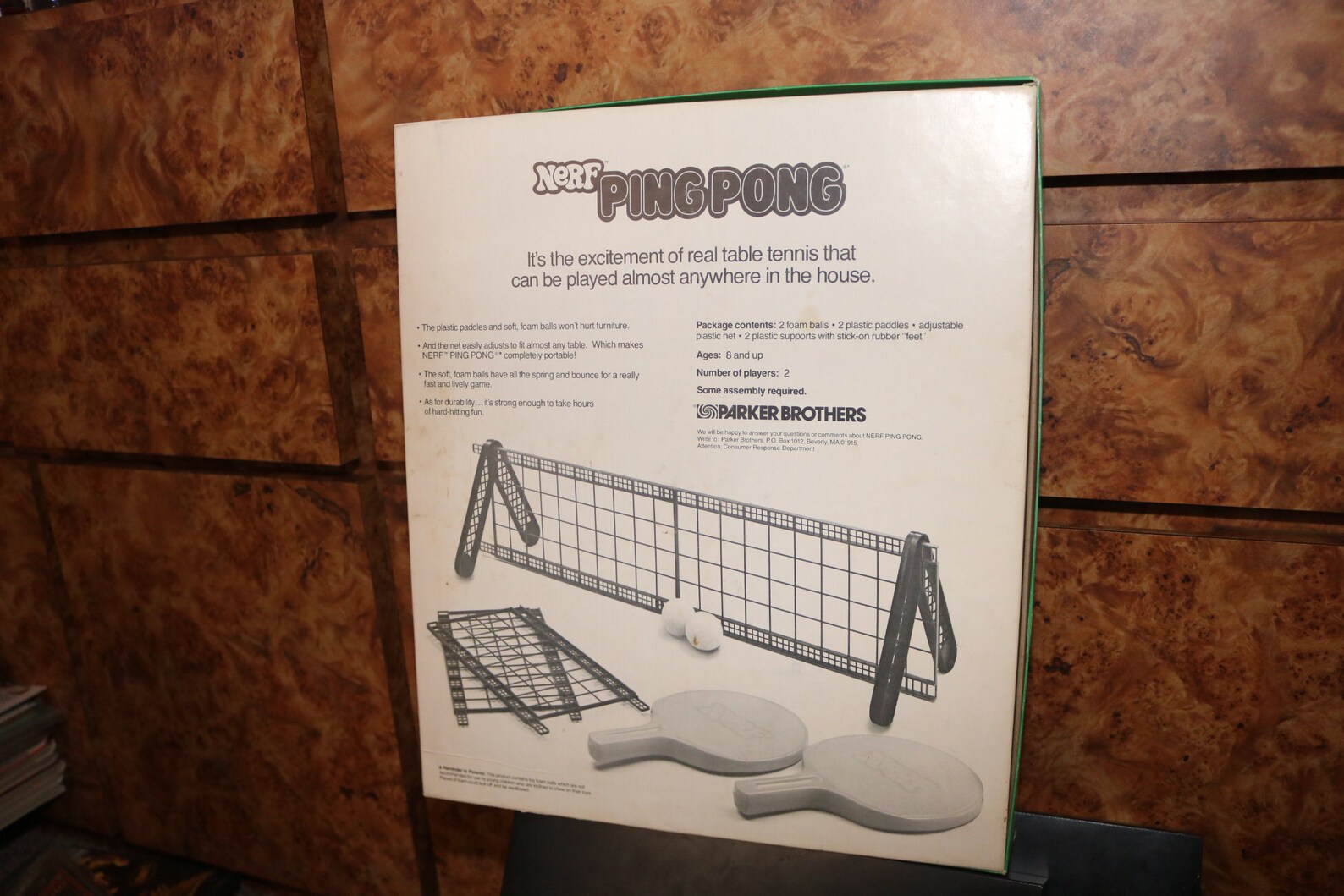 NERF Ping Pong 1982 Game Vintage 1980s Slumber Party Family Boardgame ...