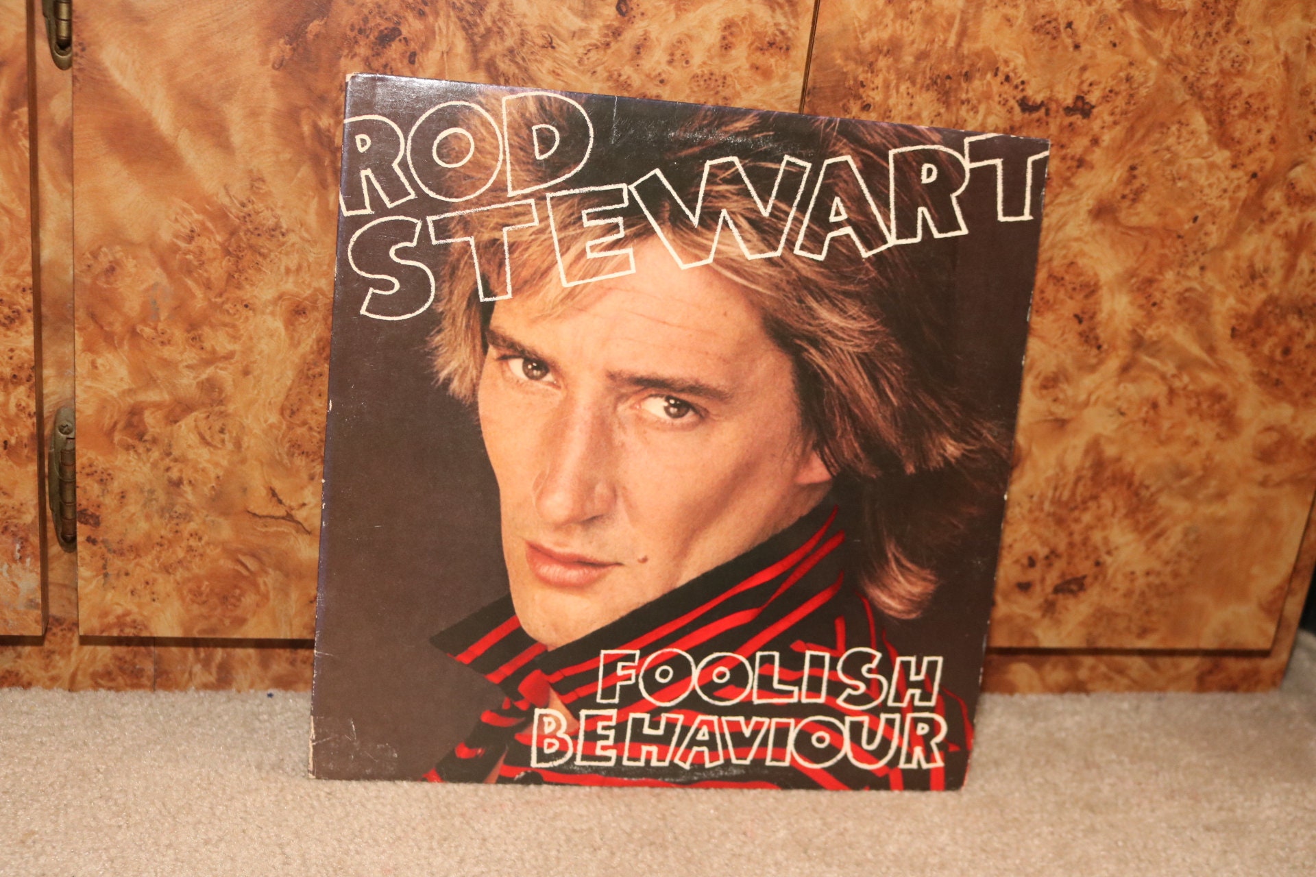Rod Stewart 1980 Record Foolish Behaviour LP Album Giant POSTER Vinyl ...