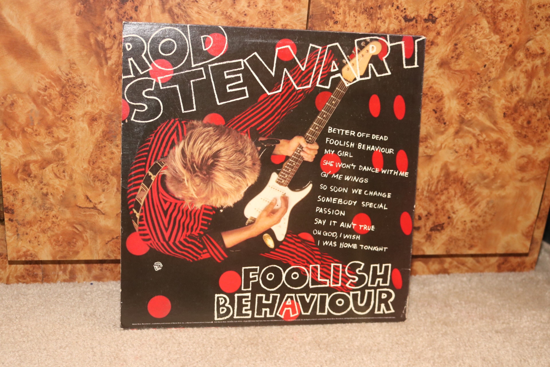 Rod Stewart 1980 Record Foolish Behaviour LP Album Giant POSTER Vinyl ...