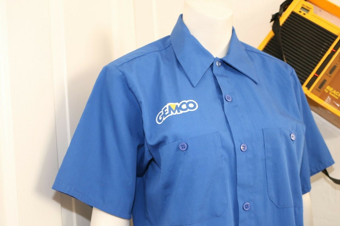 E GEMCO Store Uniform 1980s Sales Floor Blue Size Medium Women Shirt ...