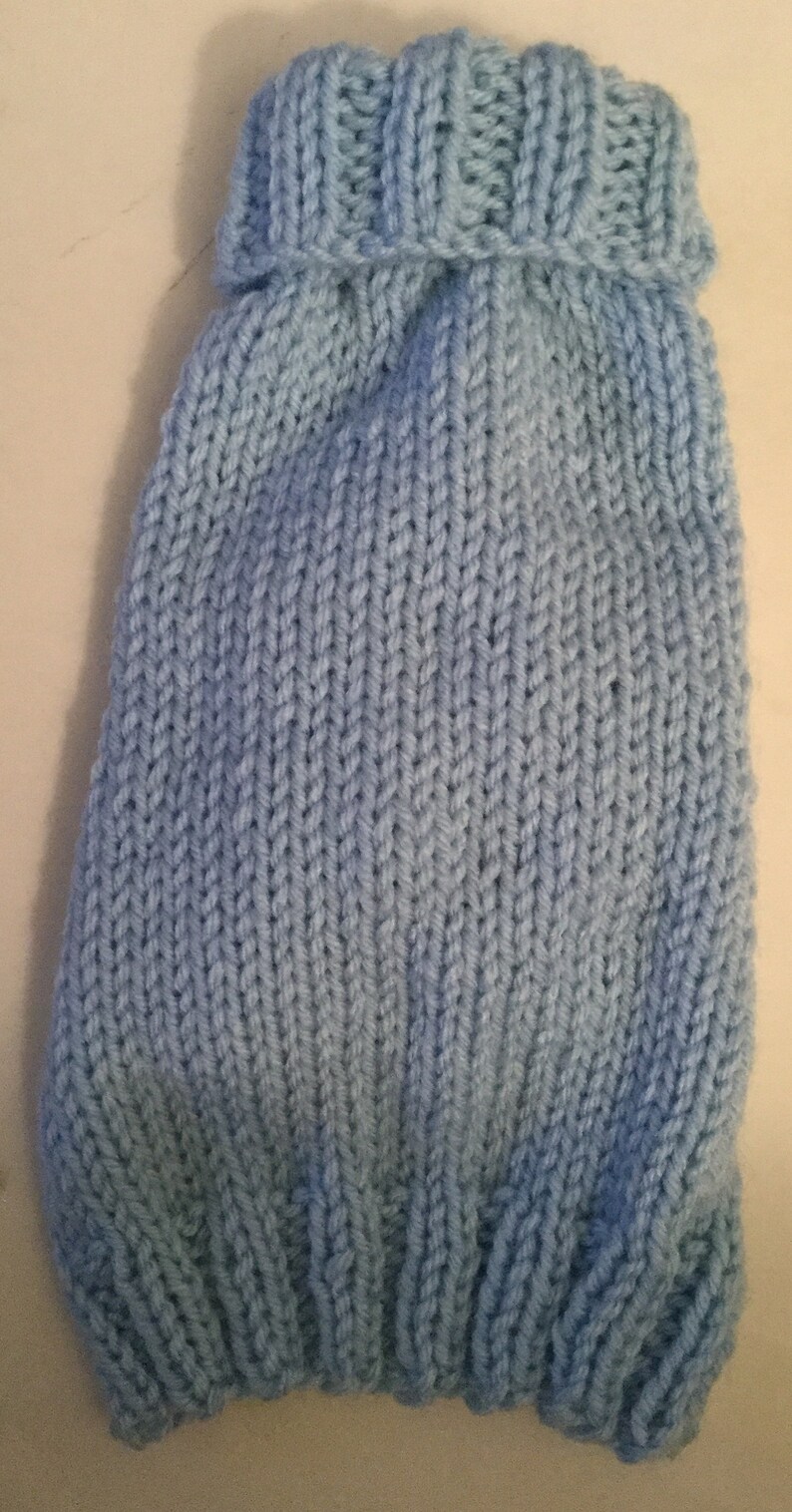 Suéter tejido para perro , pequeño, 30.5cm de largo, azul claro - Etsy ...