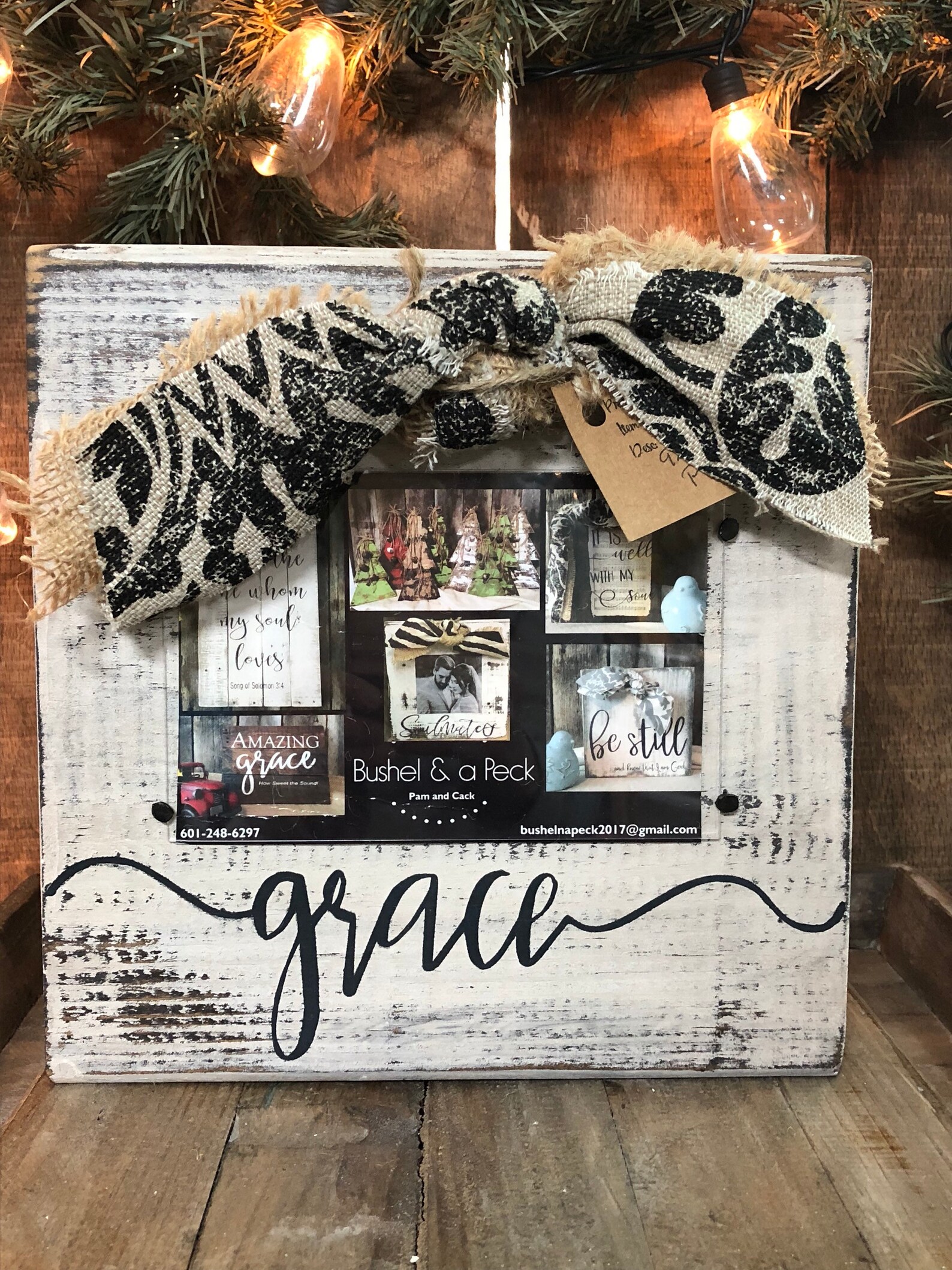 Wood Picture Frame Grace Hand Painted Home Decor - Etsy