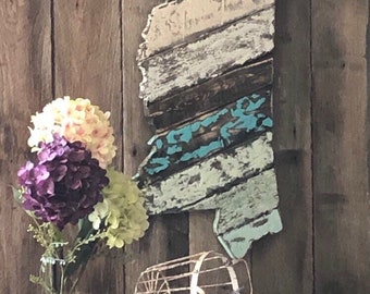 Wood State Ms Sign - Etsy