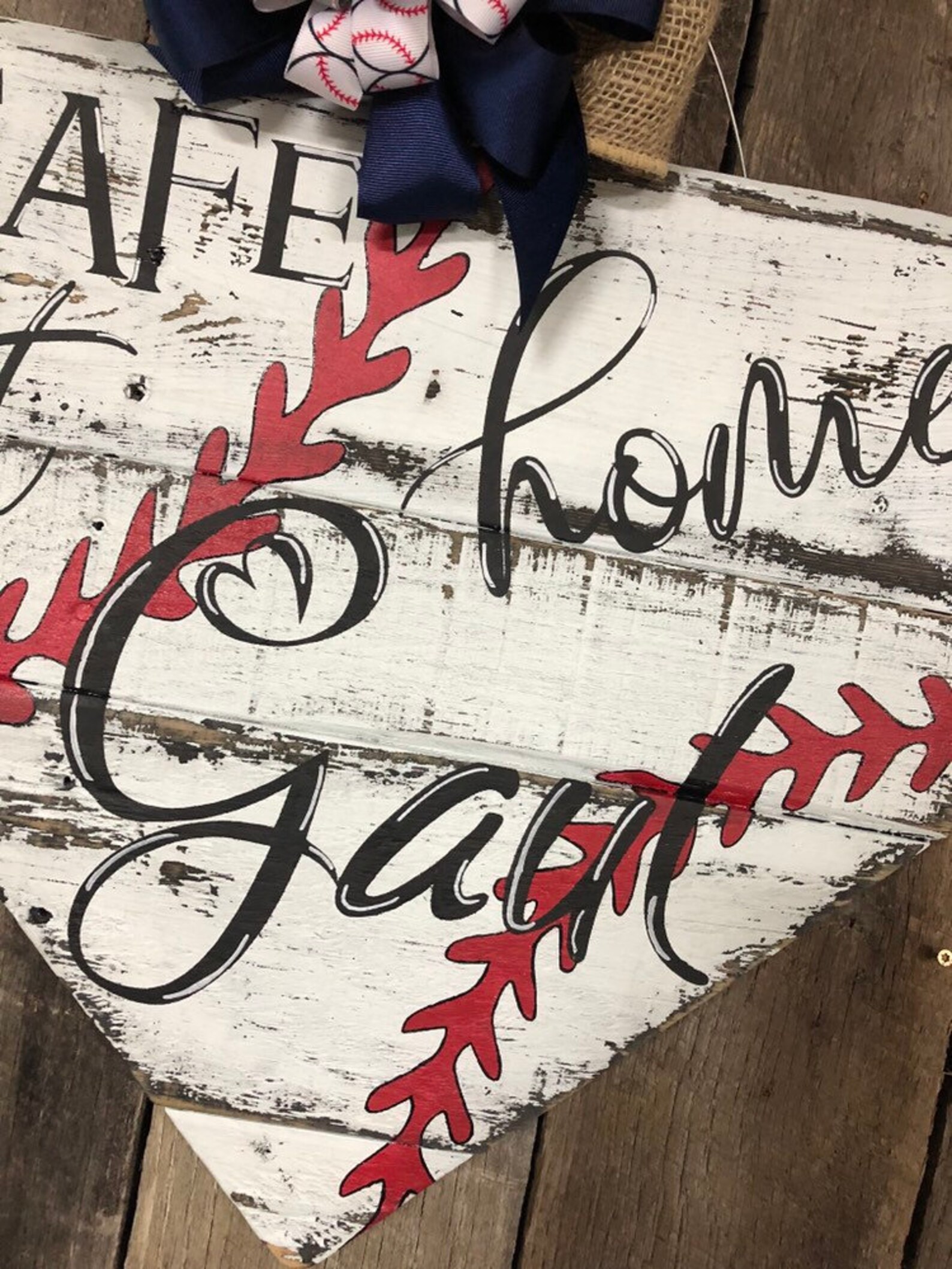 Baseball Door Hanger Baseball Sign Baseball Decor Summer | Etsy