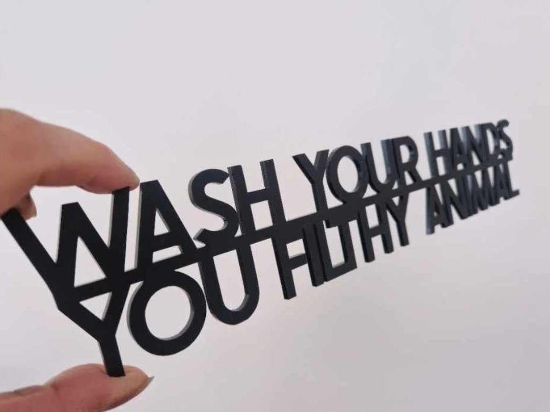 Wash Your Hands You Filthy Animal Little Hippo Door Topper - Etsy