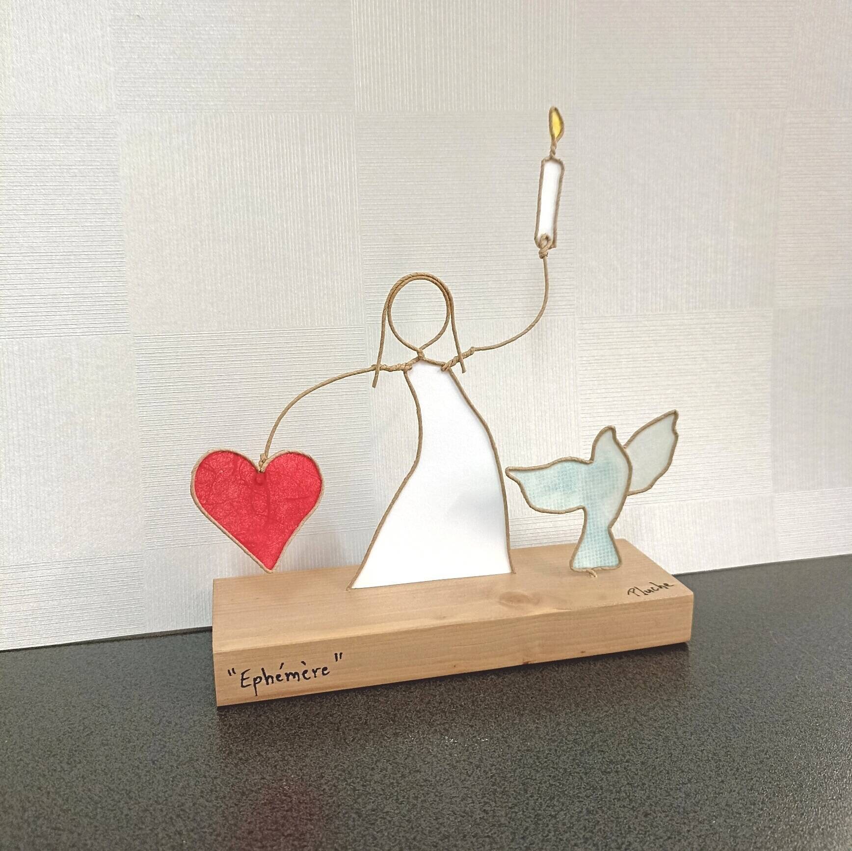 Modern Sculpture in Animated String, Patterned Paper and Rice Paper ...