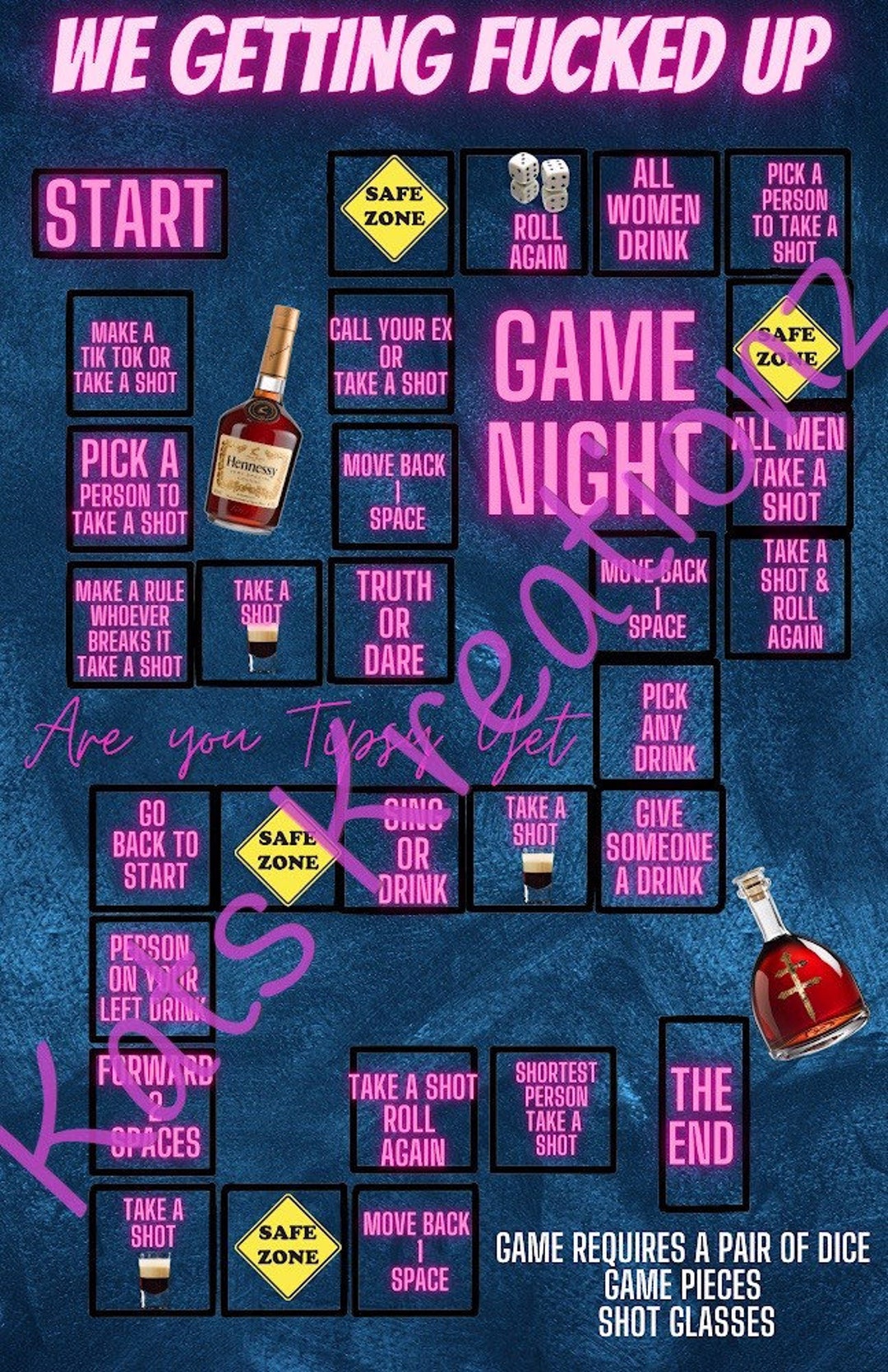 Adult Drinking Board Game Download - Etsy