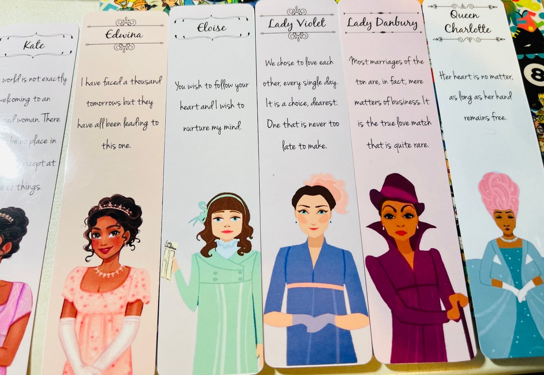 Bridgerton Bookmarks - Etsy