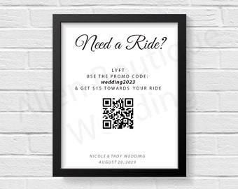 Uber/lyft Voucher, Need A Ride Sign, Digital Download, Personalized ...
