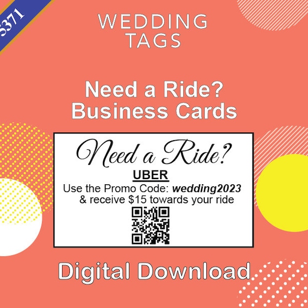Uber Voucher Wedding - Etsy