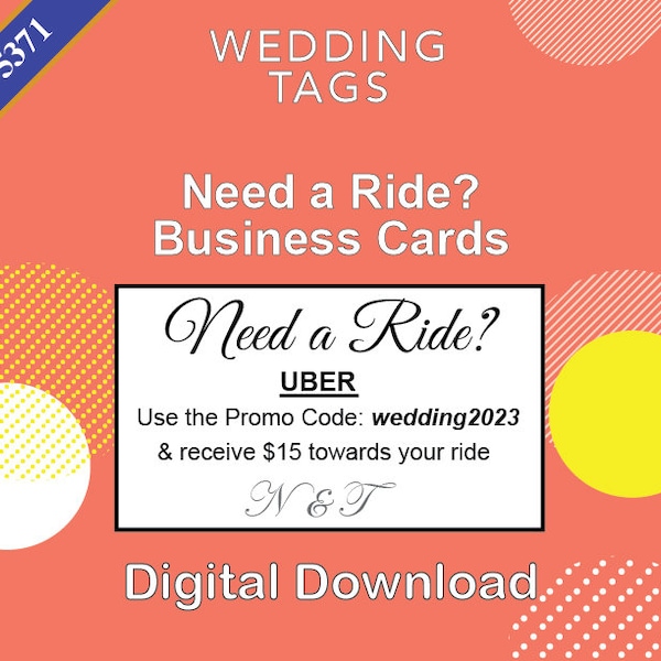 Wedding Transport Cards - Etsy