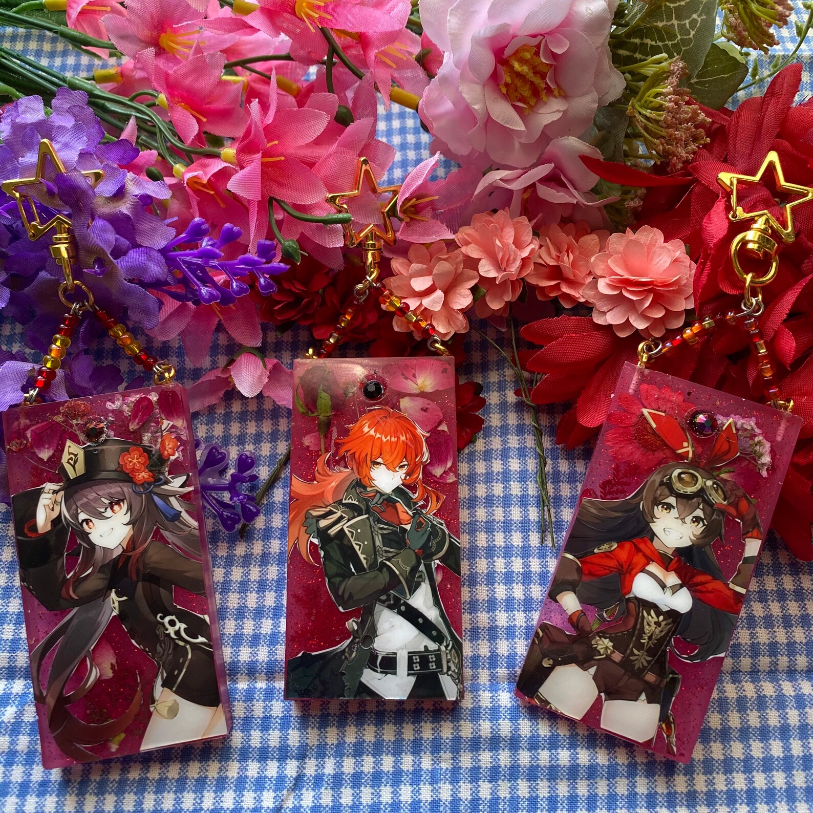 Floral Inspired Genshin Impact Keychains - Etsy