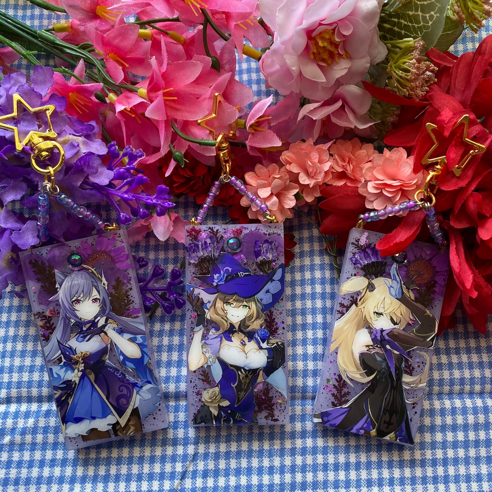 Floral Inspired Genshin Impact Keychains - Etsy