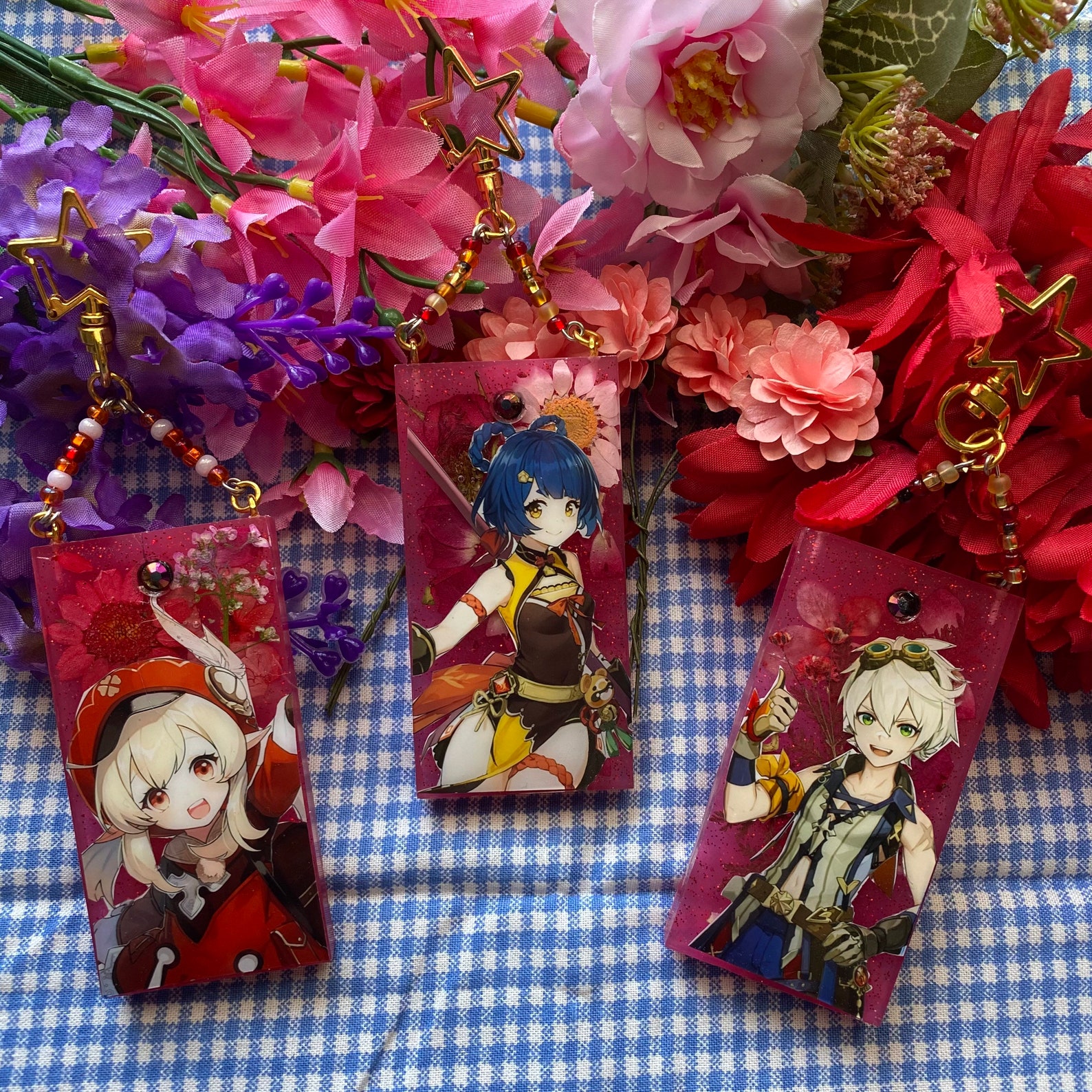 Floral Inspired Genshin Impact Keychains - Etsy