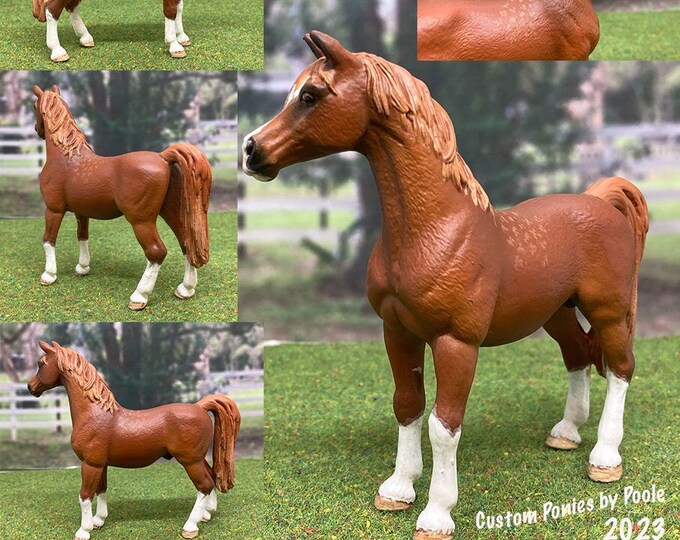 Schleich Custom Arabian Stallion Chestnut Model Horse OOAK - Etsy