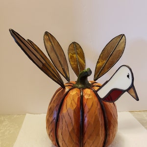 Brown Stained Glass Thanksgiving Turkey Centerpiece Kit - Etsy