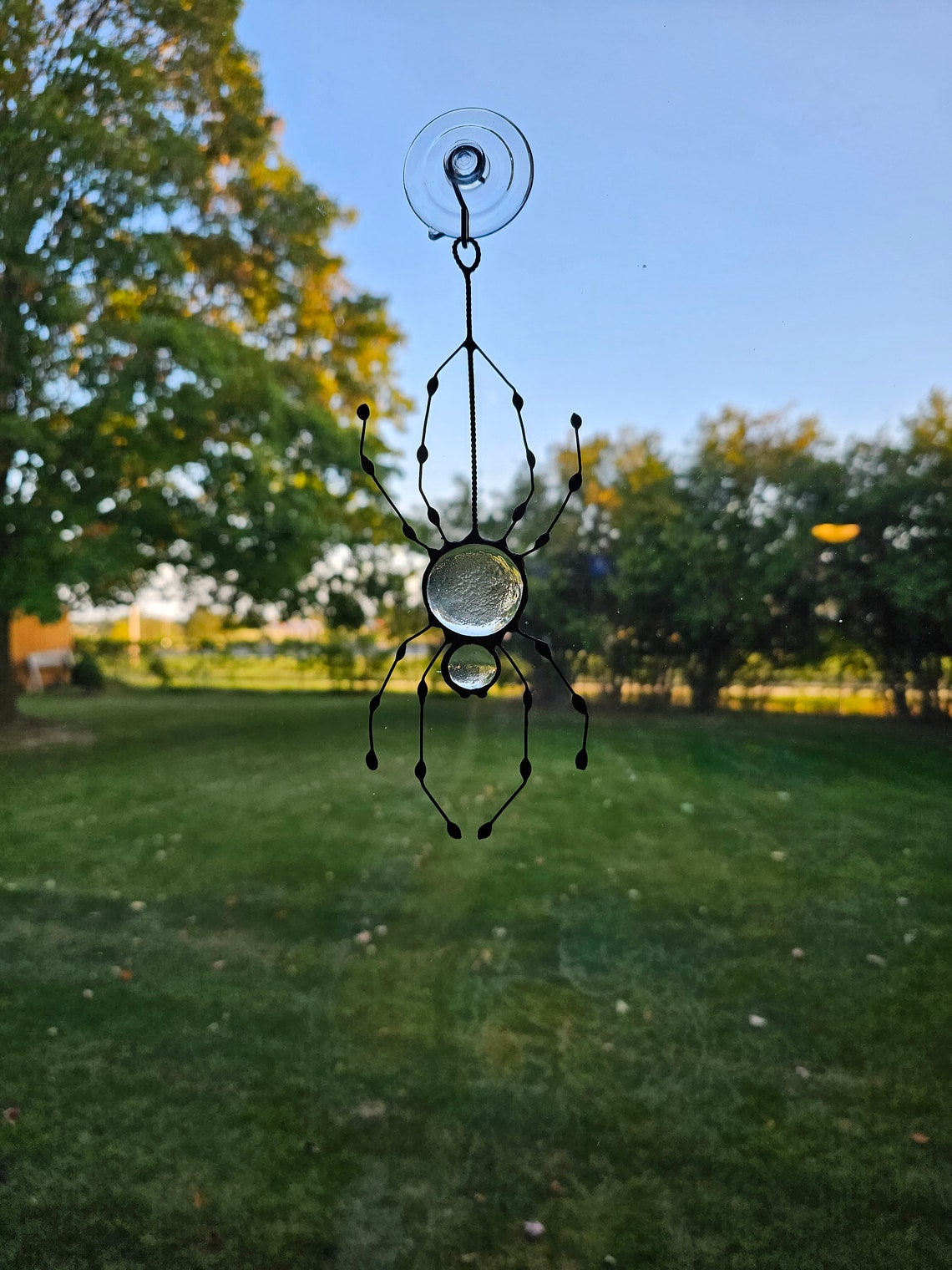 Spider Stained Glass Sun Catcher - Halloween Spider Window Decor ...