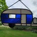 Cobalt Blue Stained Glass Camper Suncatcher - Travel Trailer Decoration ...