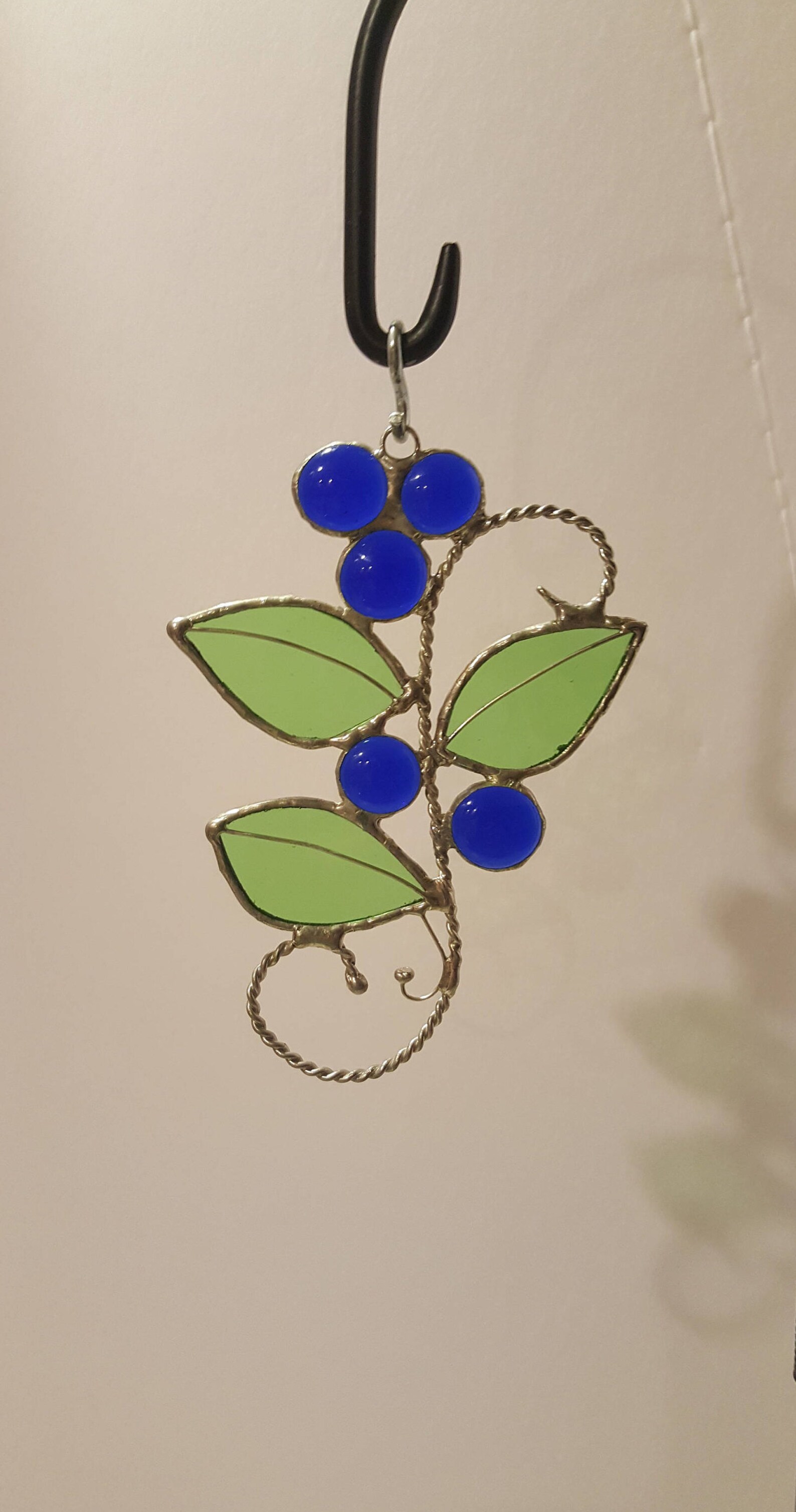 Blueberries Stained Glass Sun Catcher | Etsy
