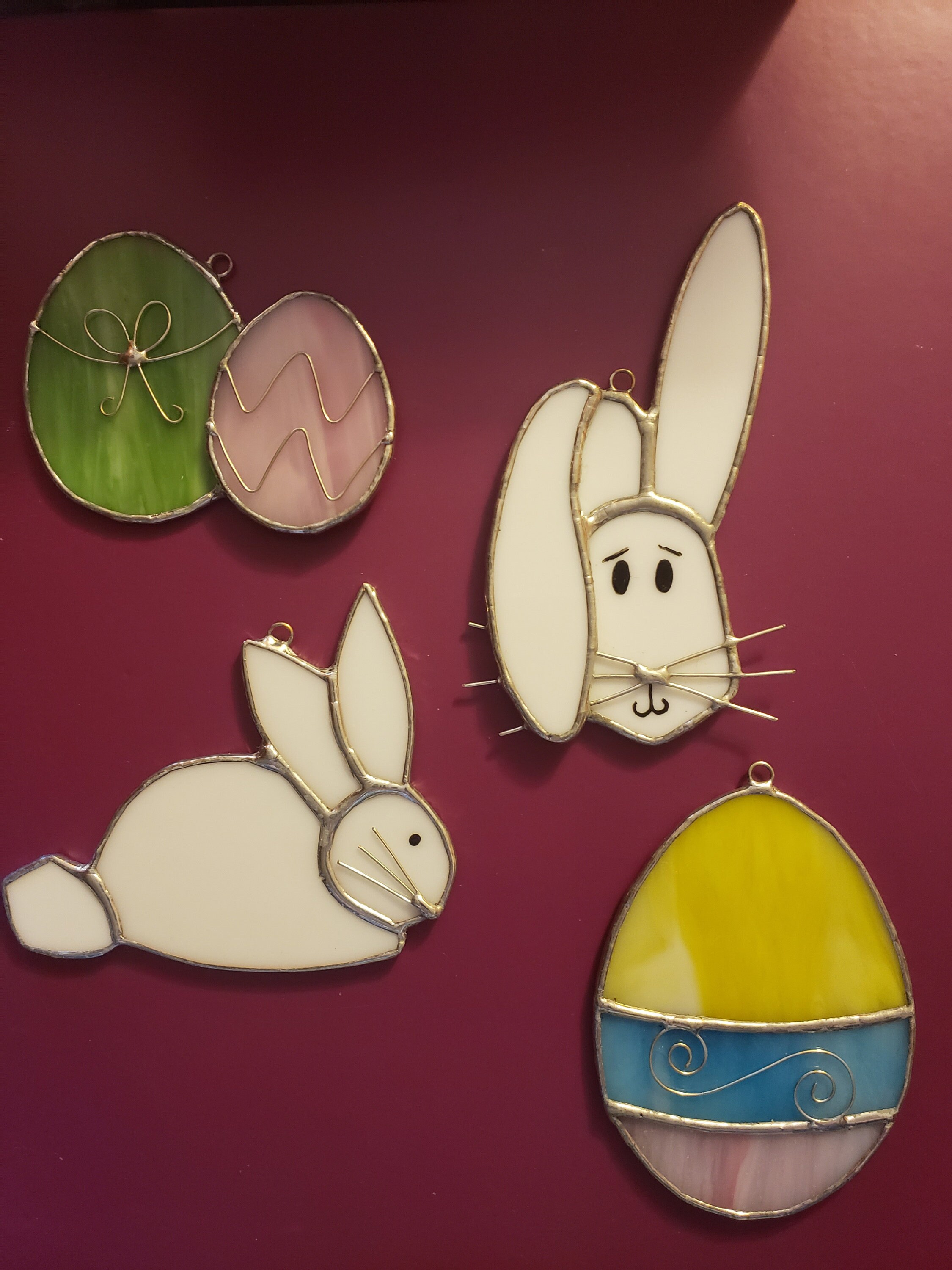 Easter Bunny Stained Glass Suncatcher - Etsy