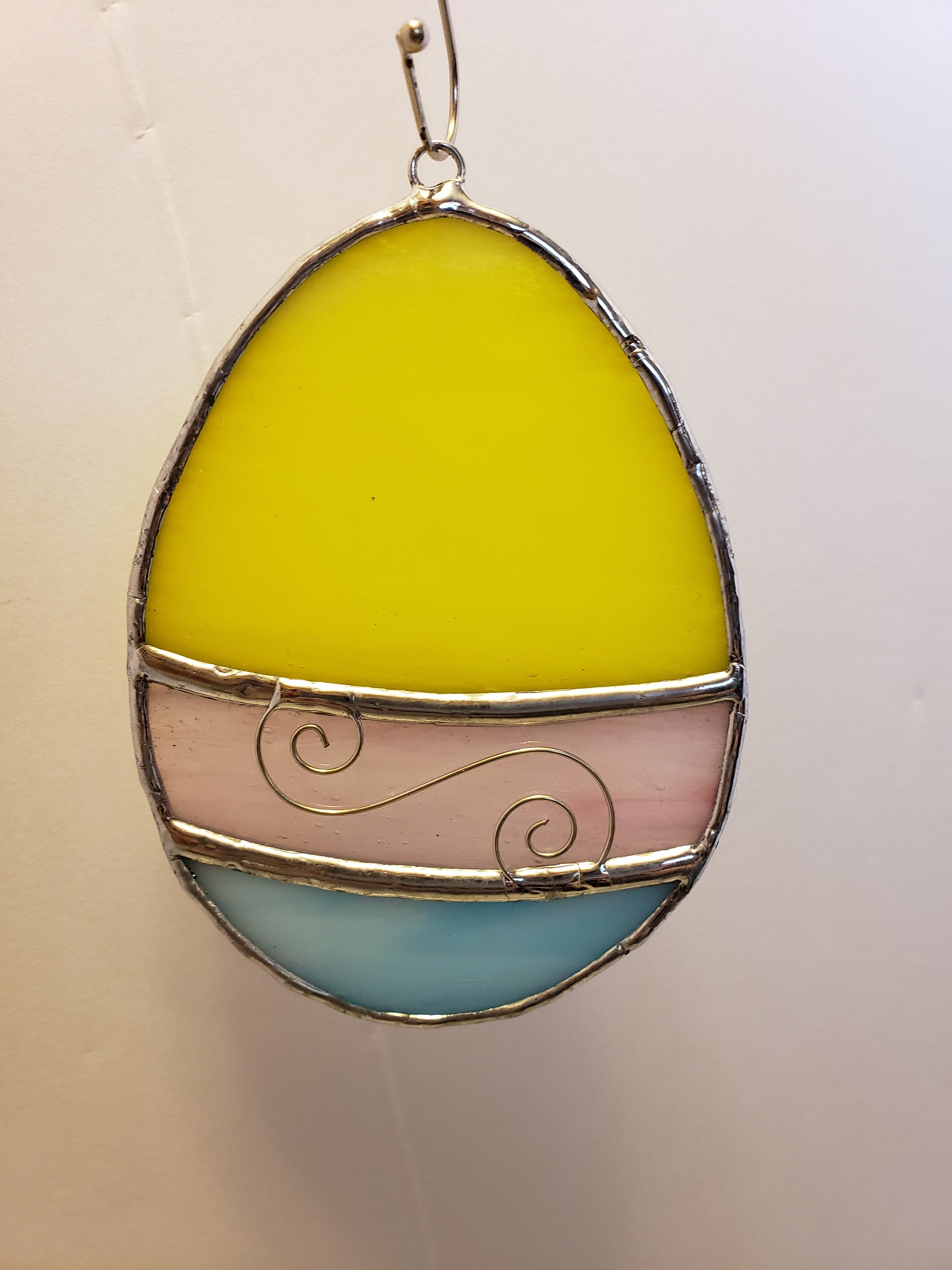Tri-color Stained Glass Easter Egg Suncatcher | Etsy