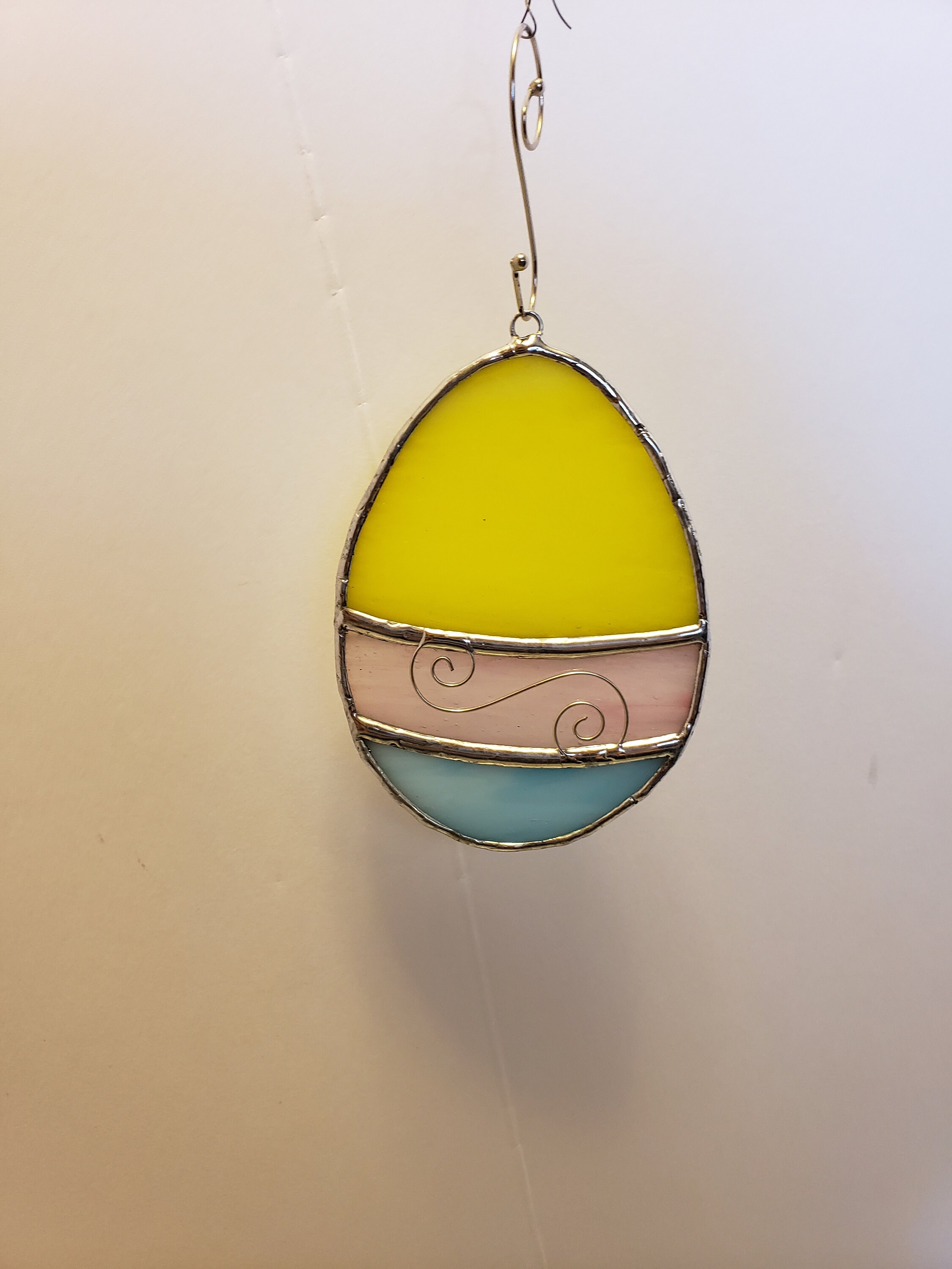 Tri-color Stained Glass Easter Egg Suncatcher | Etsy