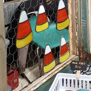 Stained Glass Candy Corn Sun Catcher Calorie Free Candy Corn - Etsy