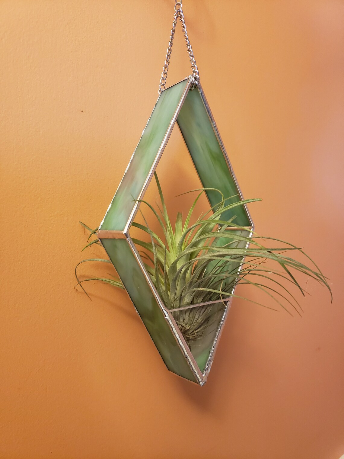 Air Plant Holder Sun Catcher Stained Glass Air Plant Holder - Etsy