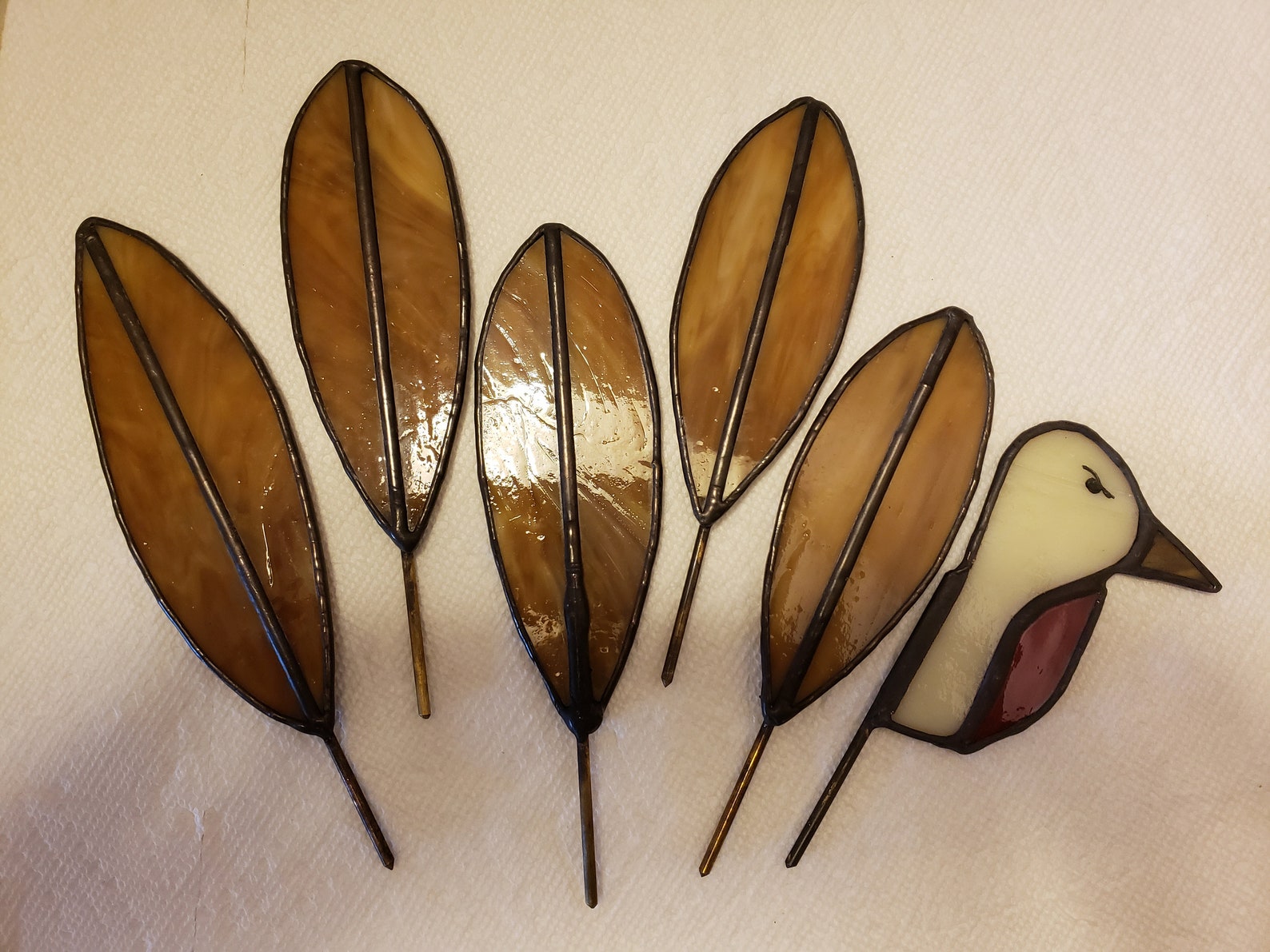 Brown Stained Glass Thanksgiving Turkey Centerpiece Kit | Etsy