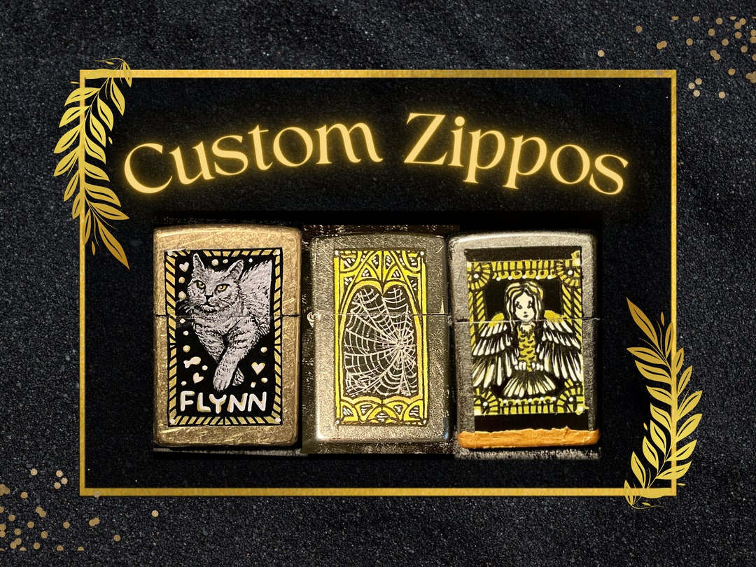 Custom Zippos - Hand Painted - Etsy