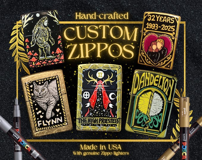 Custom Zippos - Hand Painted - Etsy