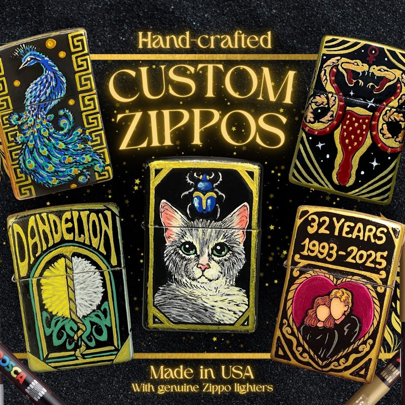 Painted Zippo Case - Etsy