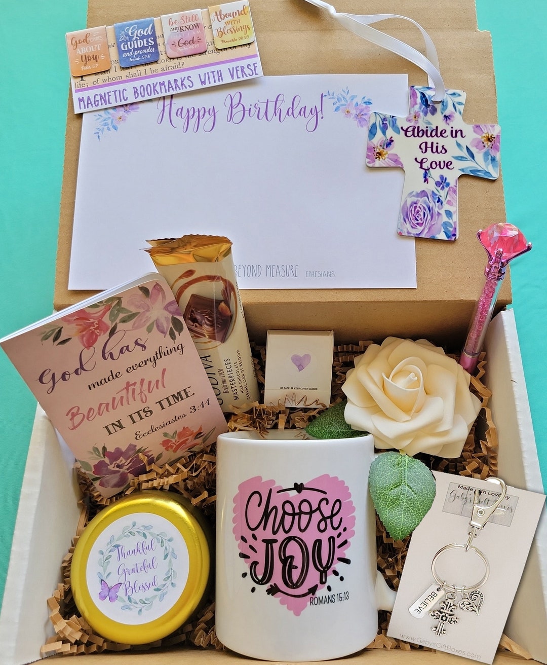 Christian Birthday Gift Box, Bible Verse Gifts, Happy Birthday ...