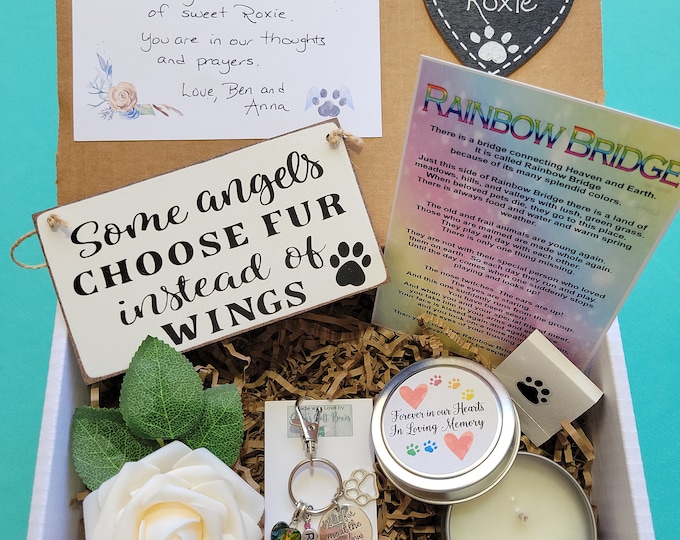 Dog Passing Away Gift, Pet Sympathy Basket, Condolence, Dog Loss ...