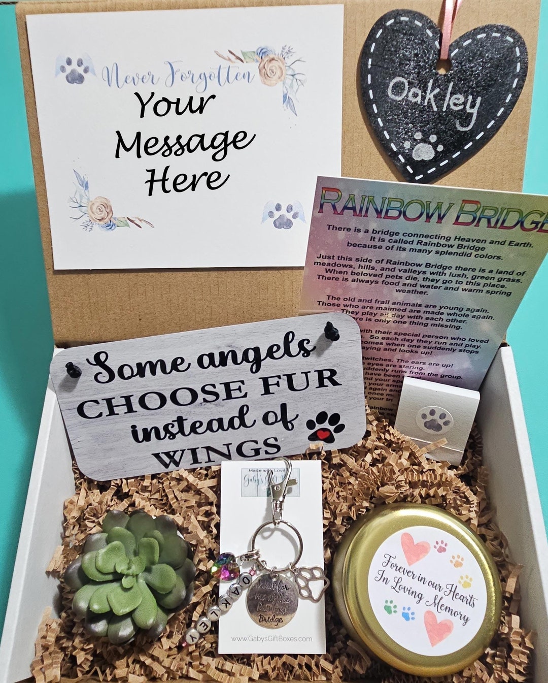 Dog Passing Away Gift, Pet Sympathy Basket, Condolence, Dog Loss ...
