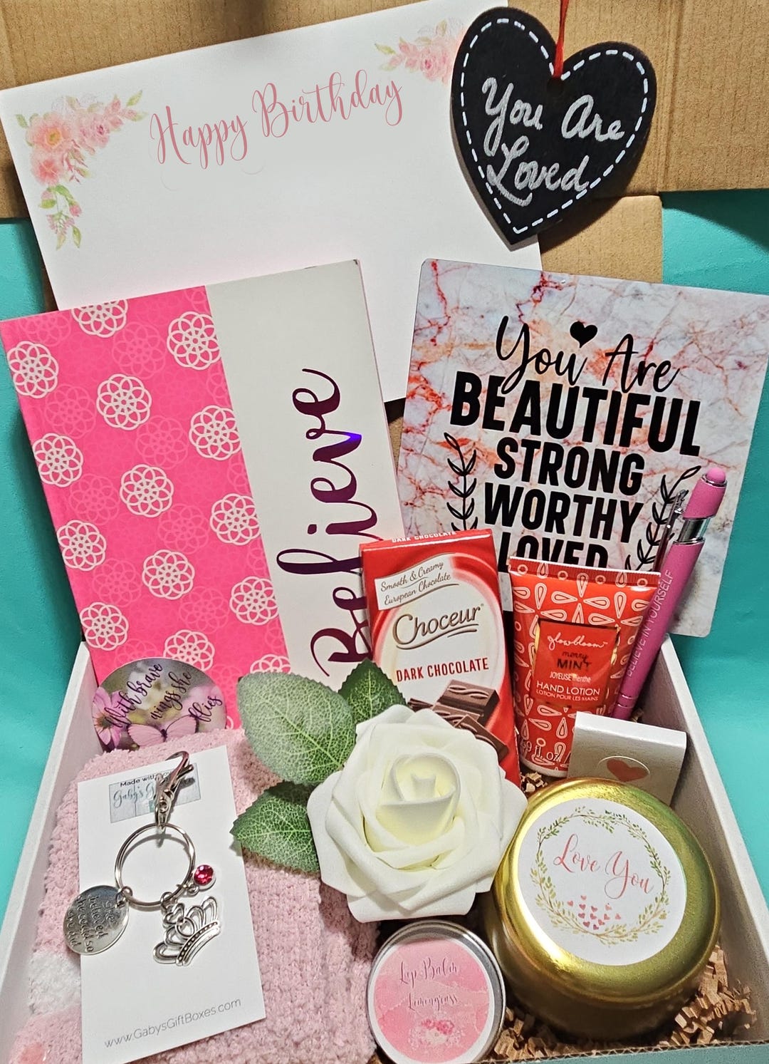 Happy Birthday Encouragement Gift Box, Relaxation Gift Set, Thinking of ...