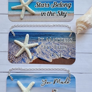 Starfish Display Aluminum Metal Sign, Wall Decor Shelf Sign, 6x3 Inch ...