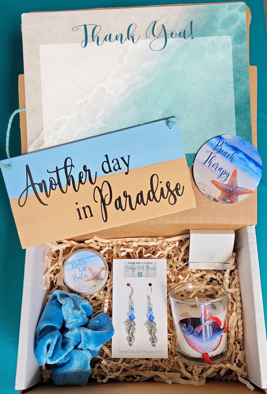 Thank You Beach Gift Box Beach Lover Beach Cottage Basket - Etsy