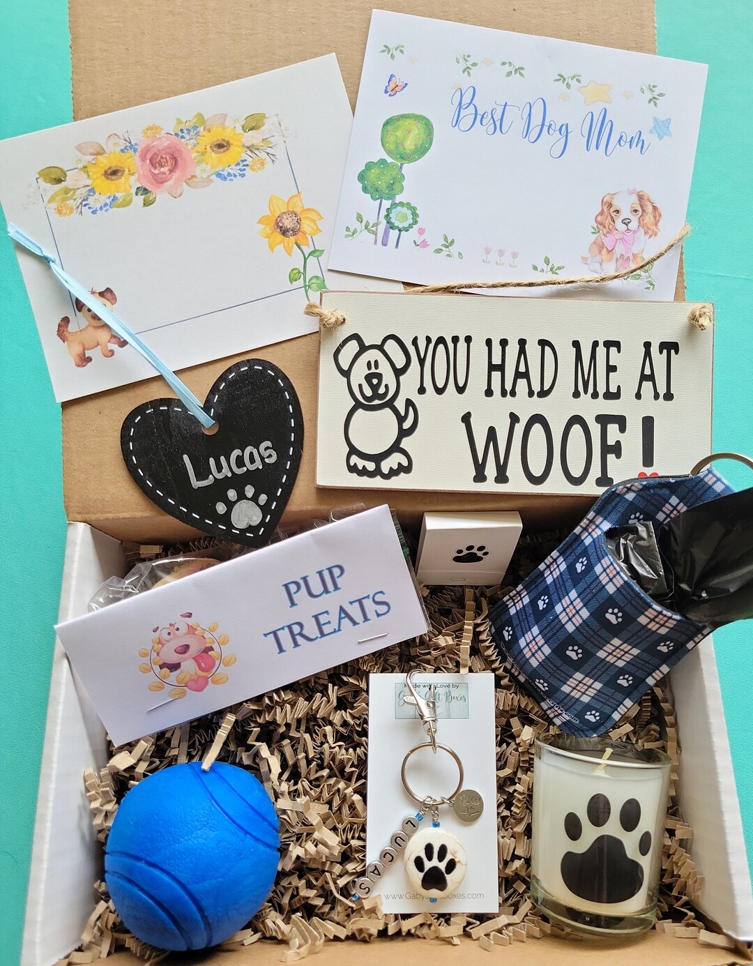 New Dog Owner Gift Box, Puppy Lover Gift Basket, Dog Adoption Gift ...