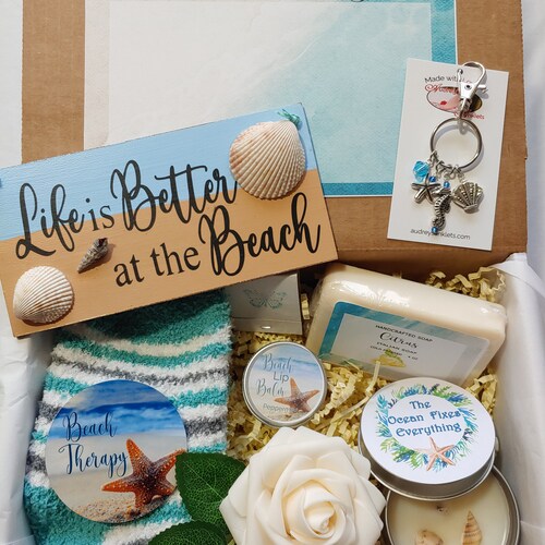 Beach Gift Box Beach Lover Gift for Her Beach Cottage Gift - Etsy
