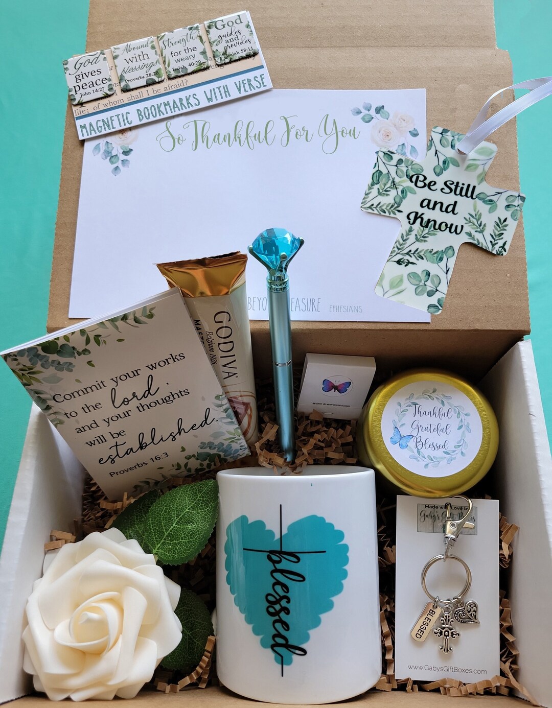 Christian Thank You Gift Box, Bible Verse Gifts, Birthday, Christian ...