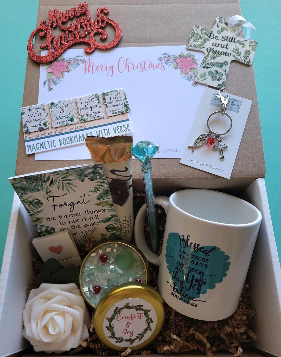 Christmas Faith Based Gift Box, Christian Theme, Bible Verse Gifts ...