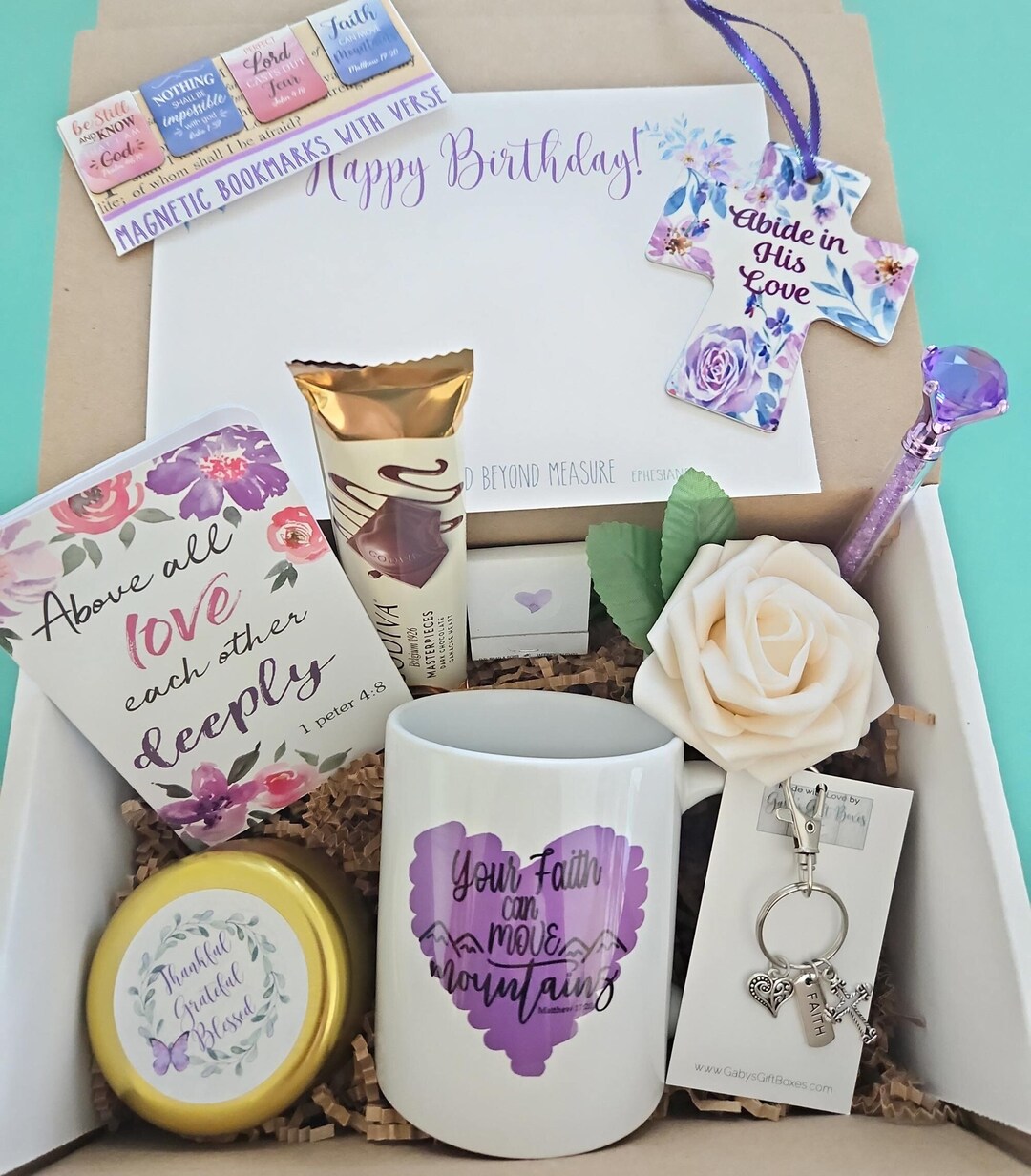 Christian Birthday Gift Box, Bible Verse Gifts, Happy Birthday ...