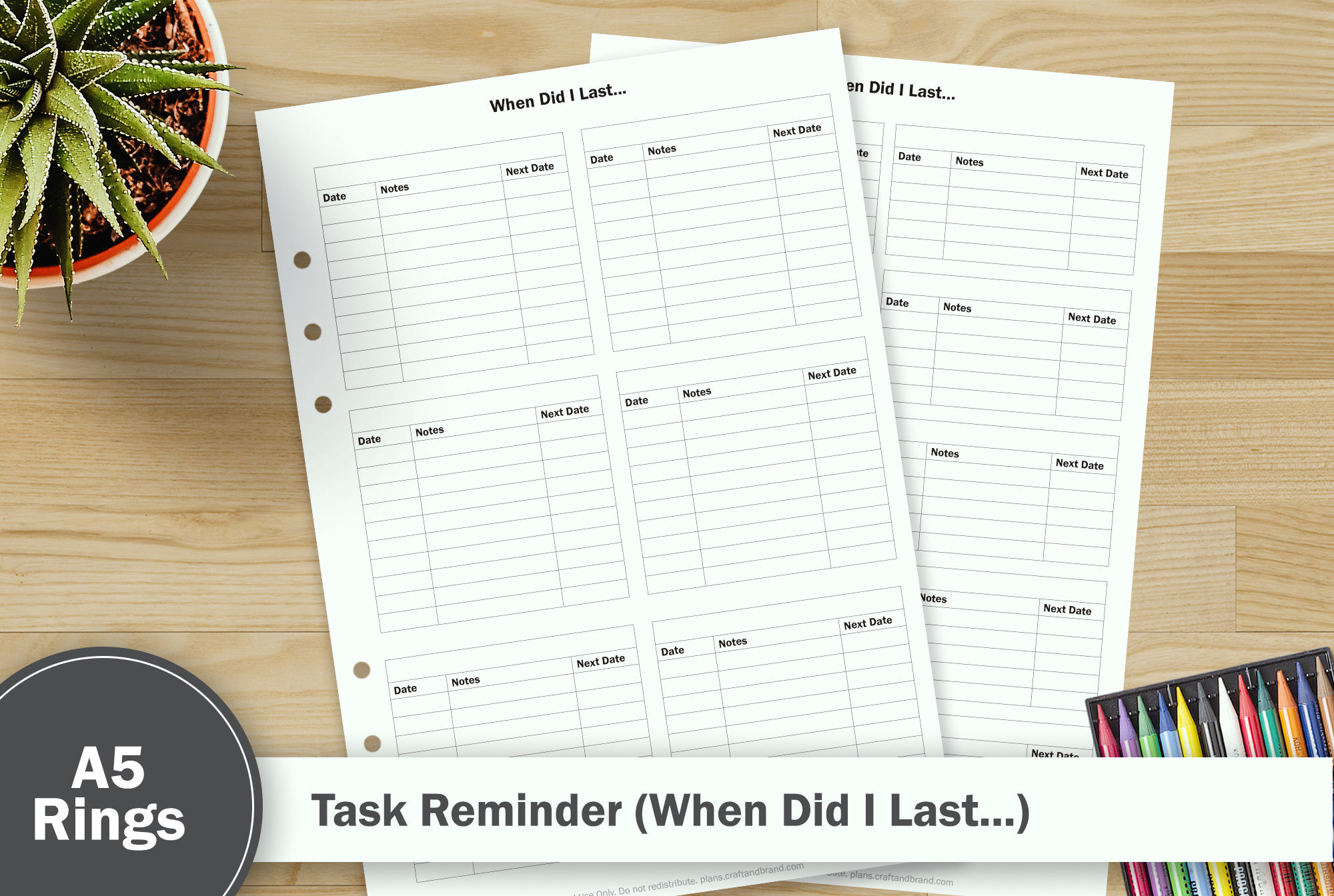 Printable Task Reminder A5 Size - Etsy