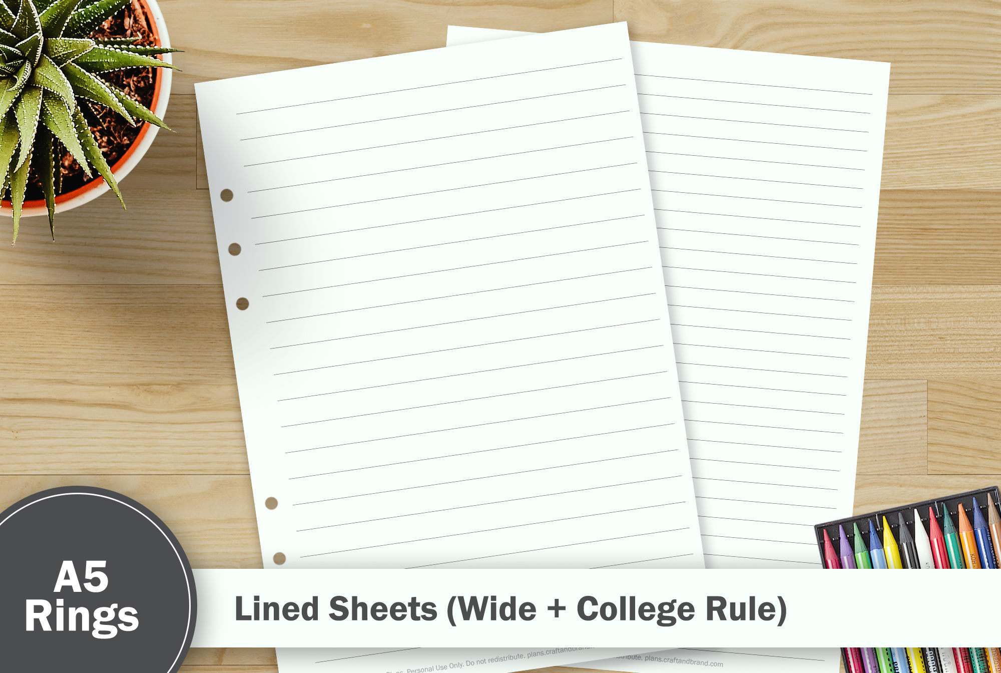 Printable Lined Sheet – A5 Size - Etsy