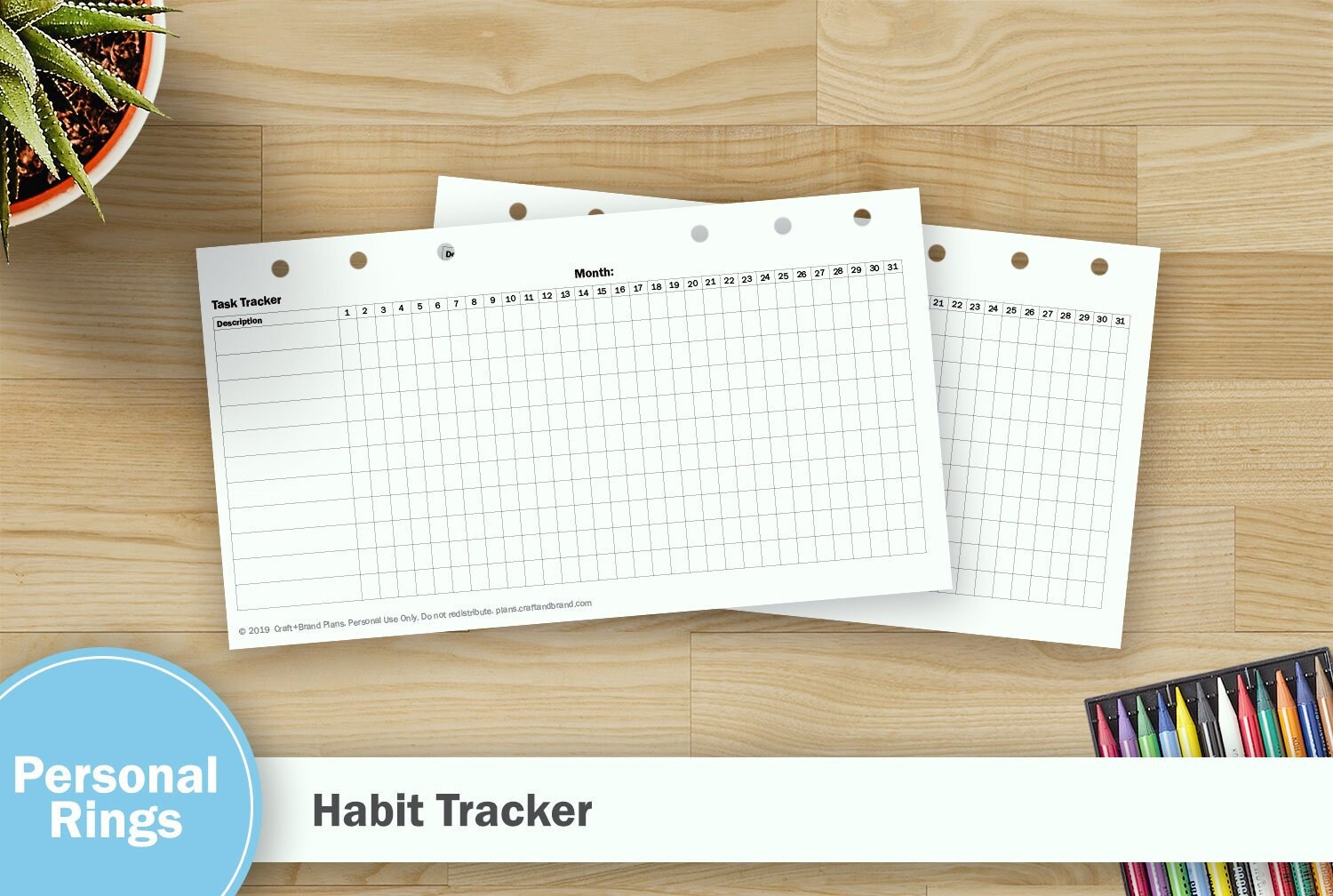 Printable Habit Tracker Personal Rings - Etsy