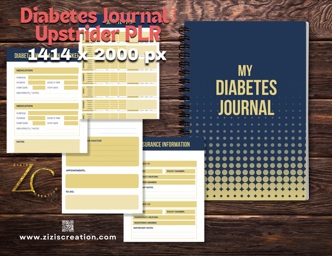 Diabetes Journal | Templates for Canva | Journal | Planner | Editable ...