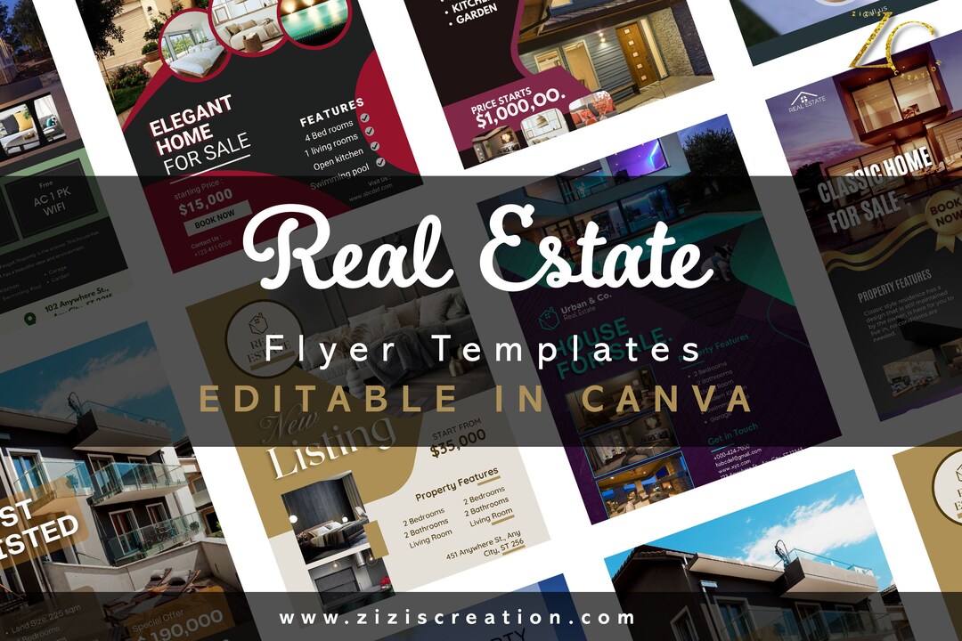 8 Real Estate Flyer Template With PLR Rights | Editable in Canva ...