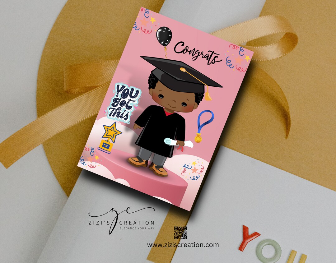 Customizable Graduation Card Digital Download for Canva: Celebrate Your ...